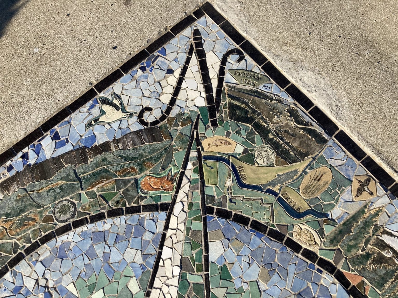 Compass Rose: Mosaic art at North Mountain Park - Walk Ashland