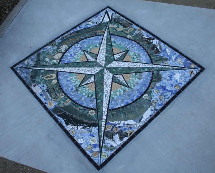 Compass Rose: Mosaic art at North Mountain Park - Walk Ashland