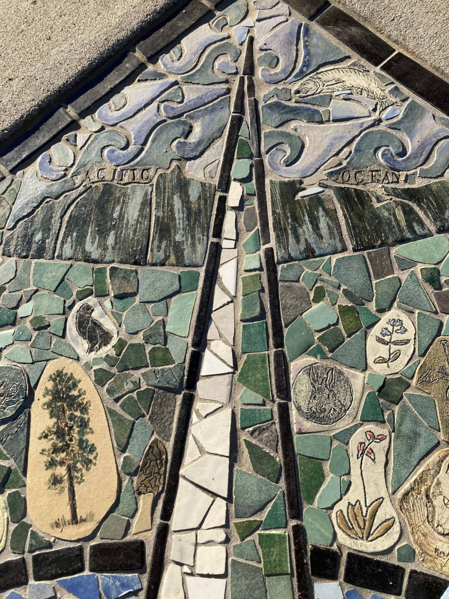 Compass Rose: Mosaic art at North Mountain Park - Walk Ashland