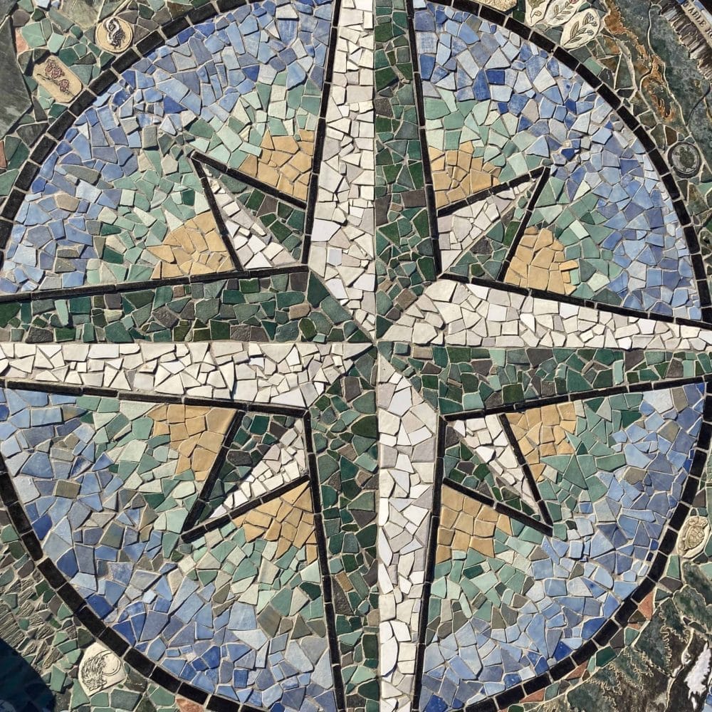 Compass Rose: Mosaic art at North Mountain Park - Walk Ashland