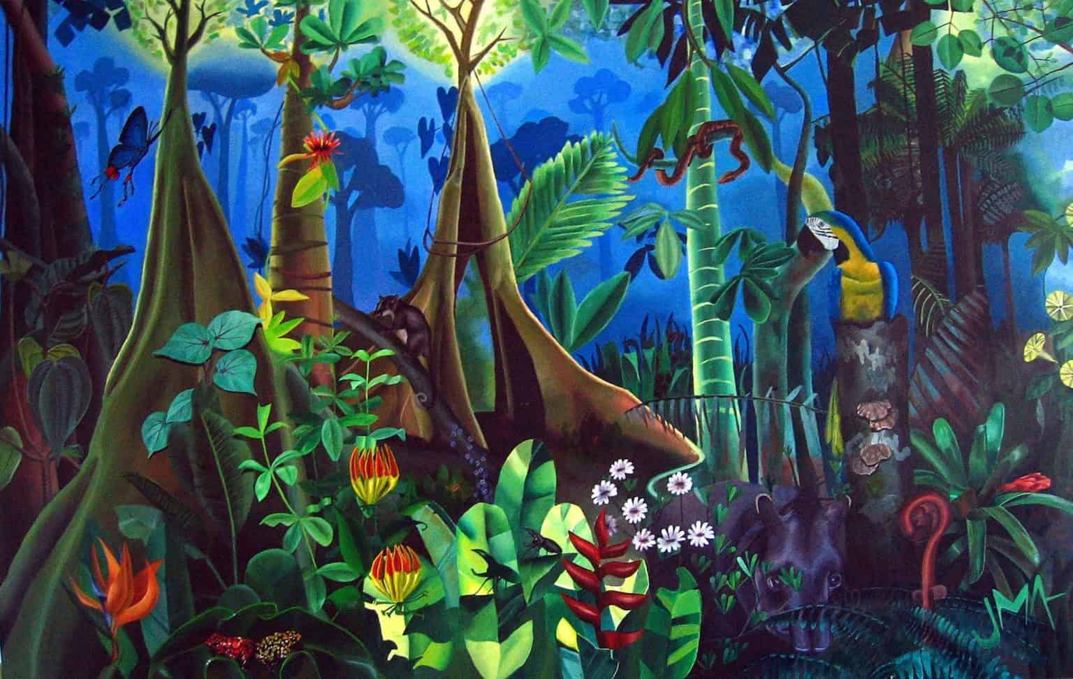 Immersive 4-Wall mural at Nature Center - Walk Ashland